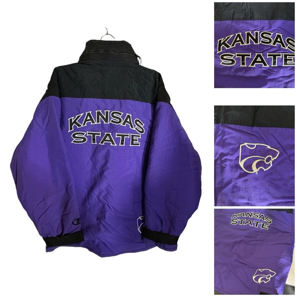 Champion | Jackets & Coats | Vtg Kstate Champion Double Zippers Jacket ...